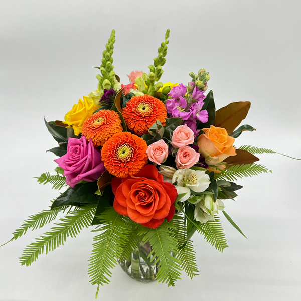 Mason Jar of Seasonal Mixed Flowers | The Tamar Valley Rose Shop ...